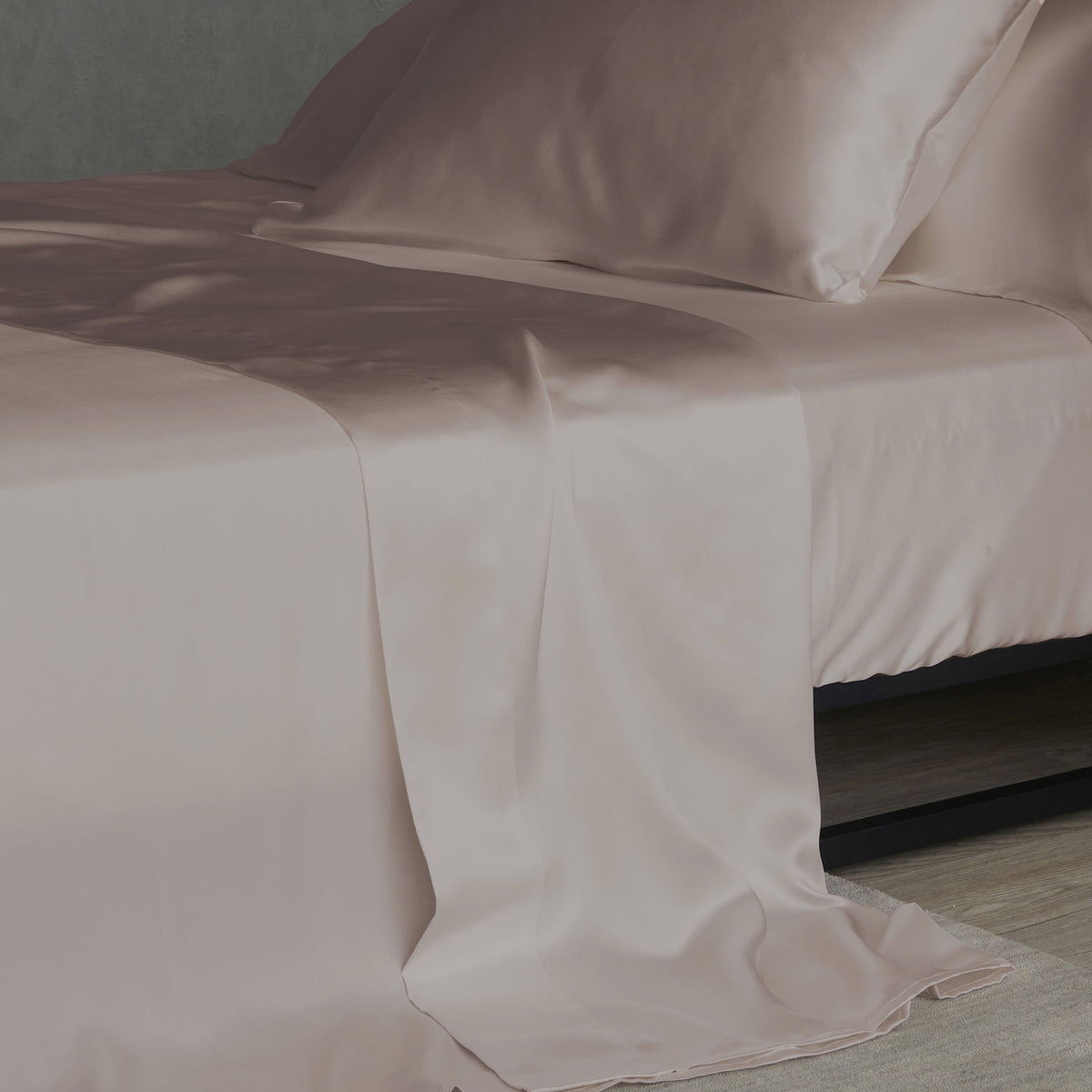 100% Mulberry Silk Flat Sheet - 20 Momme | Blush | Bedding co