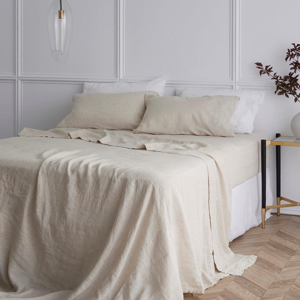 100% French Flax Linen Sheet Set - Natural | Bedding co