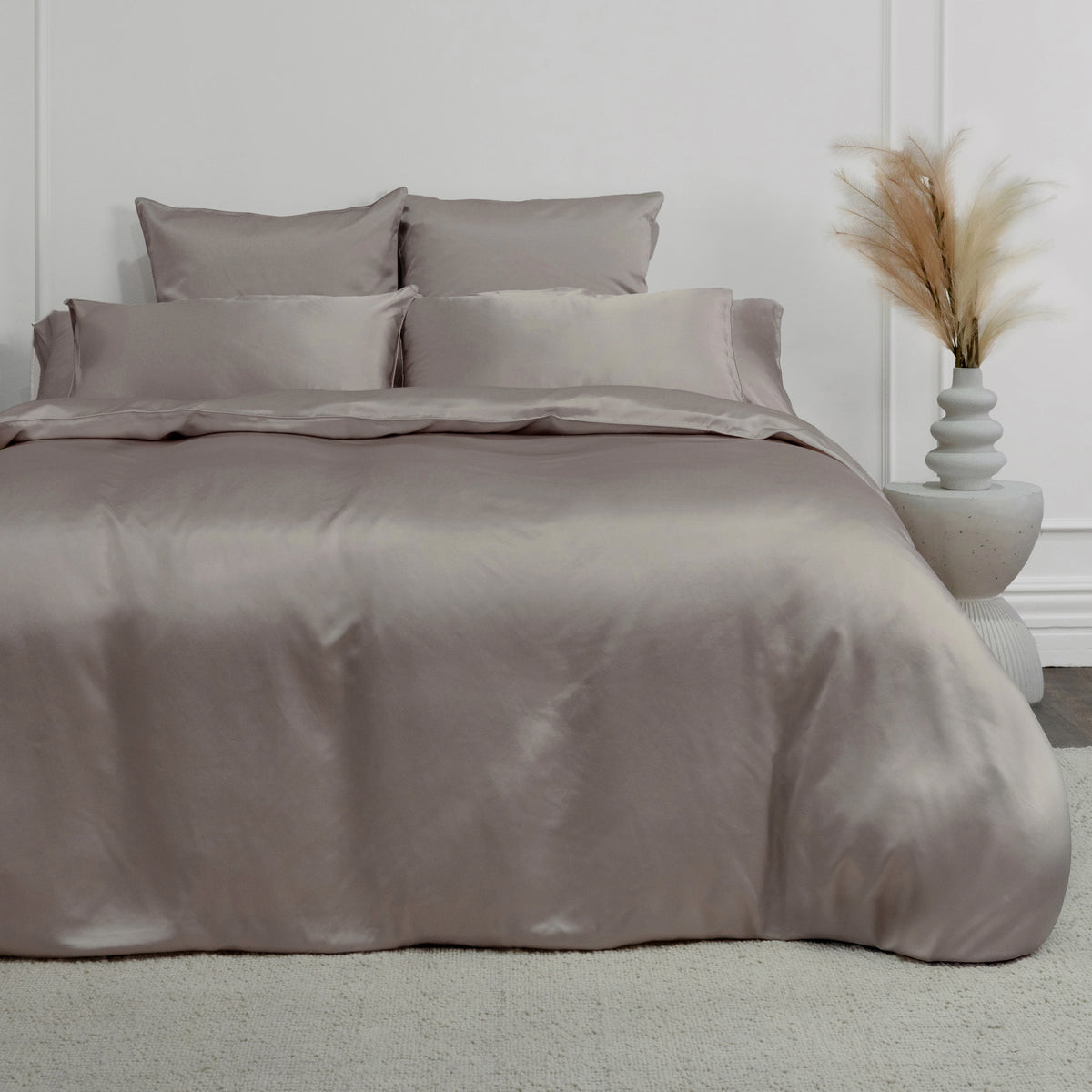 100% Mulberry Silk Quilt Cover Set - 22 Momme - Blush | Bedding co